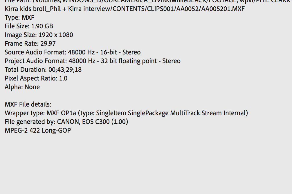AVC-INTRA PLAYBACK? - Adobe Product Community - 11447150