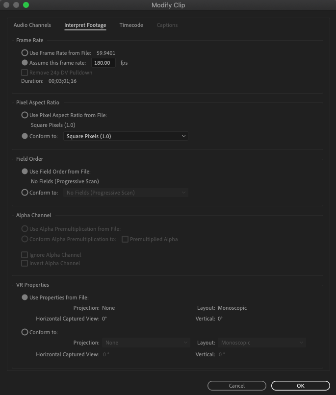Interperate Footage is not letting me slow down th... - Adobe Product ...
