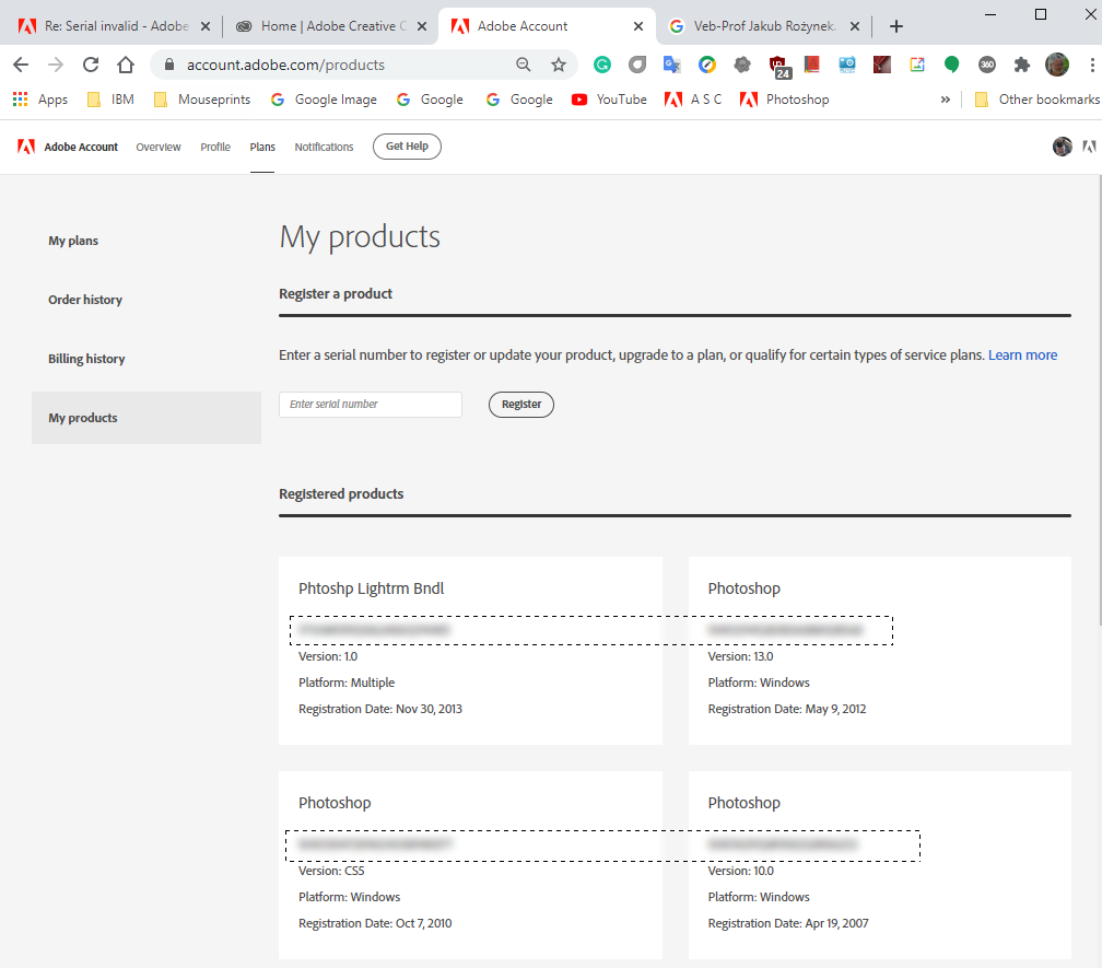 Serial invalid - Adobe Community - 11452433