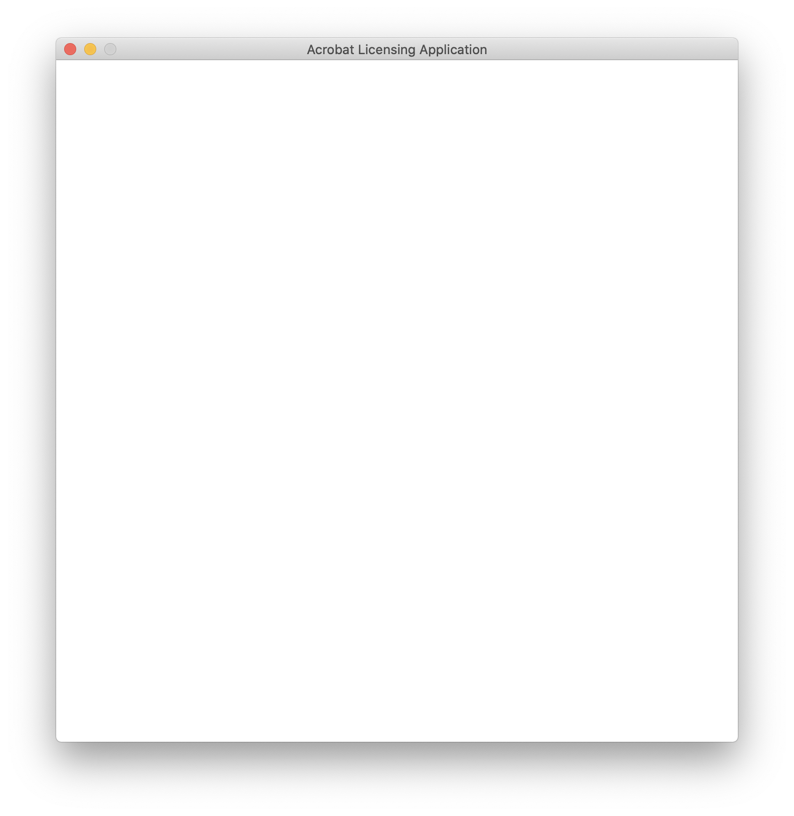 Acrobat Licensing Application window is blank - Adobe Product Community ...