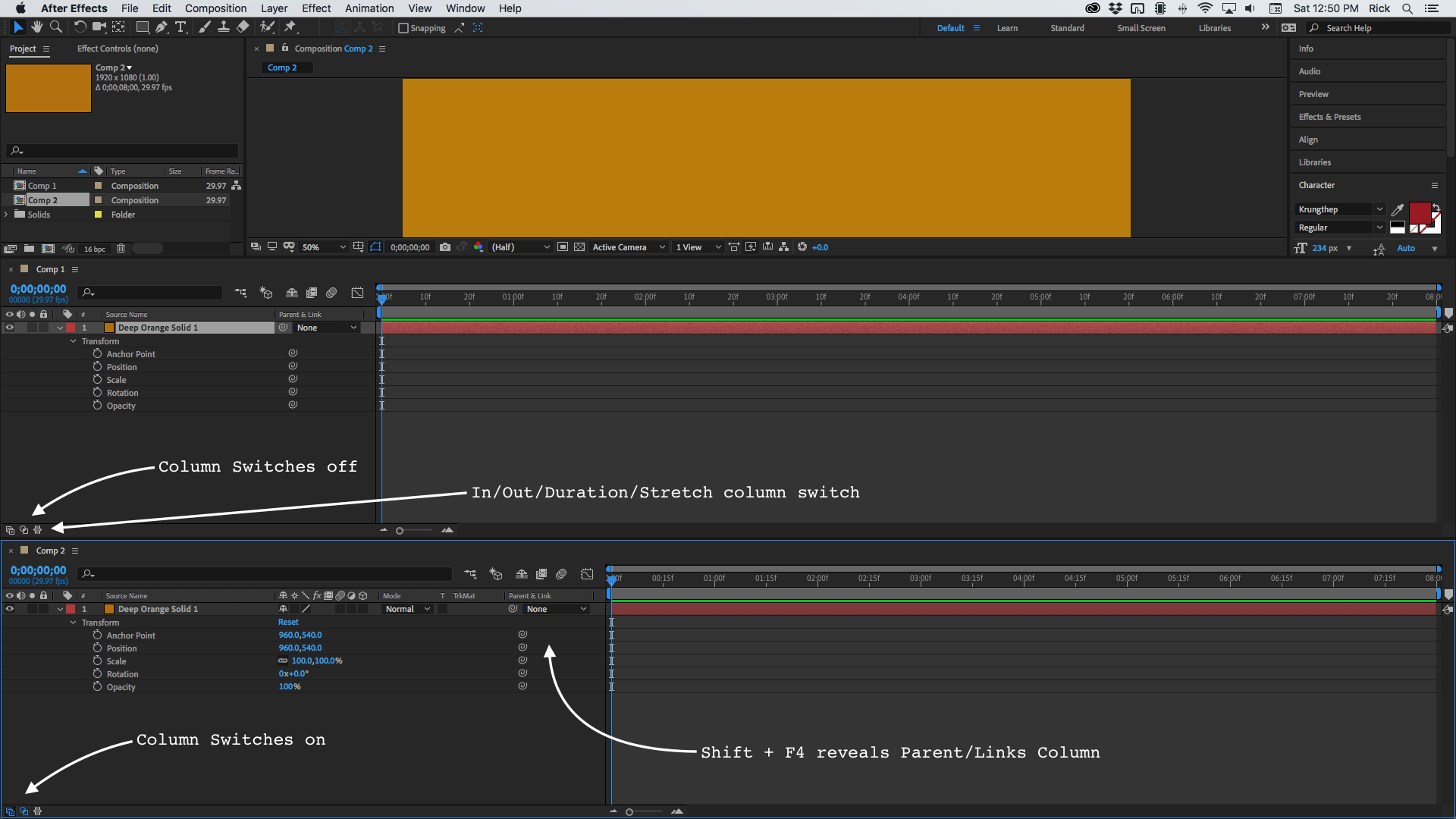 Not showing up scale,position,rotation, and opacit... - Adobe Product ...