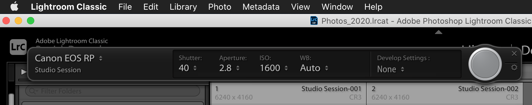 Lightroom Tethering with Canon EOS RP - Adobe Product Community - 10862229