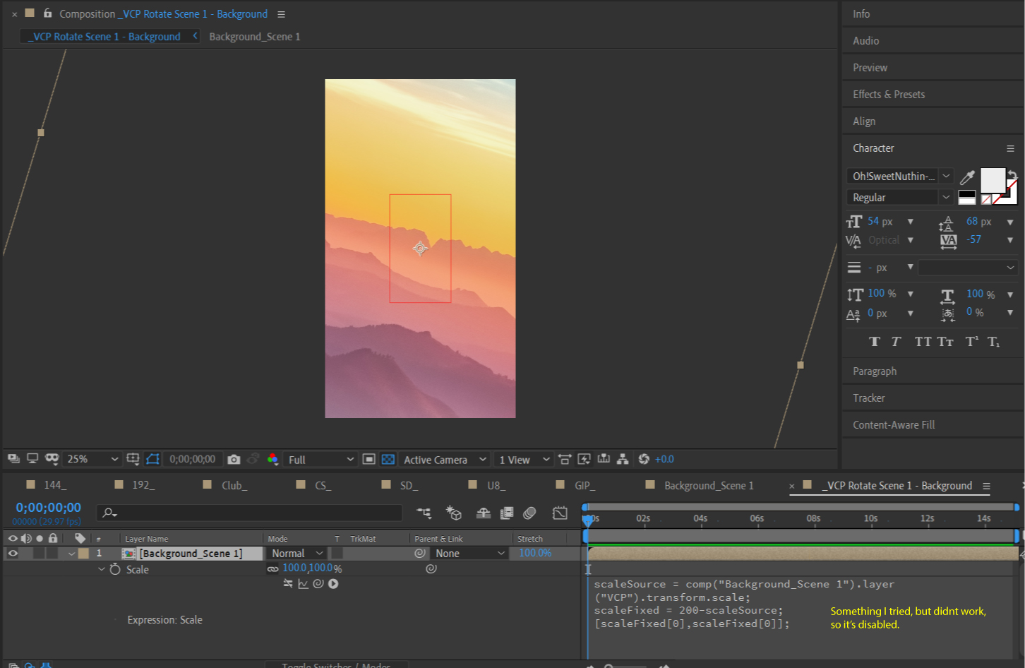 Solved Use Scale From An Object In Comp To Scale A Separa Adobe
