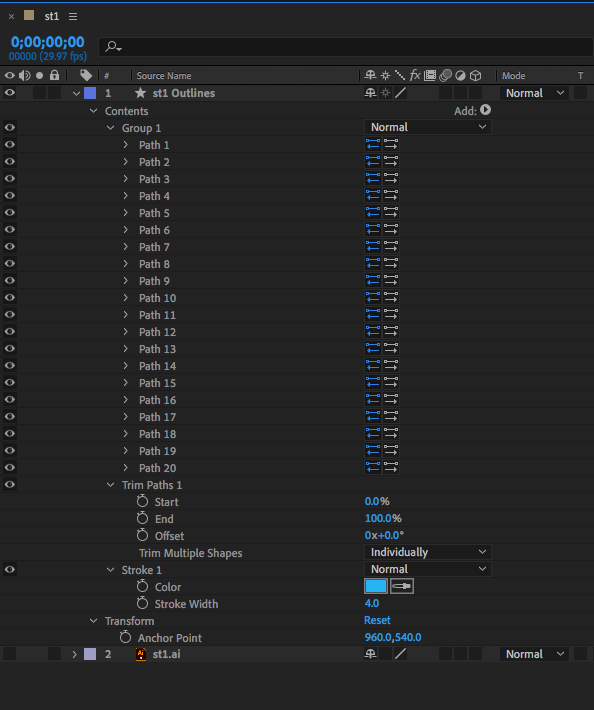 Trim Paths on shape layer converted from Illustrat... - Adobe Community ...