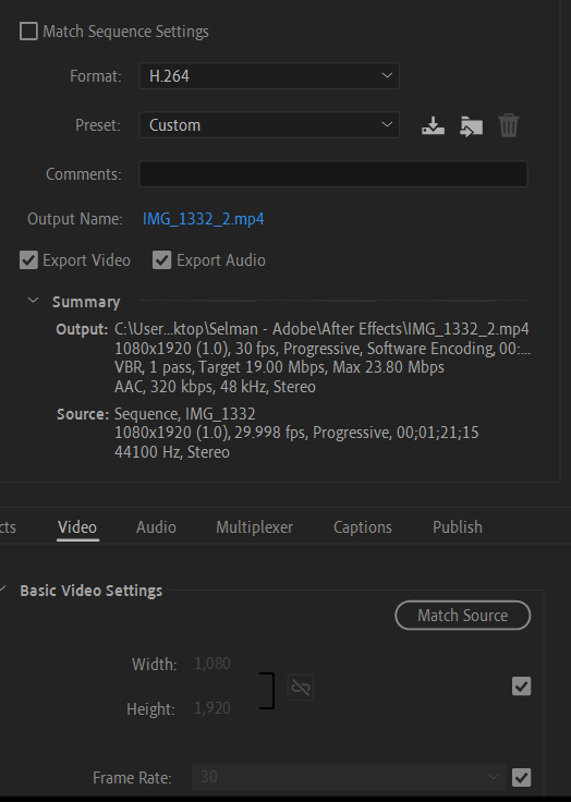 Only Exporting audio no video - Adobe Community - 11476847
