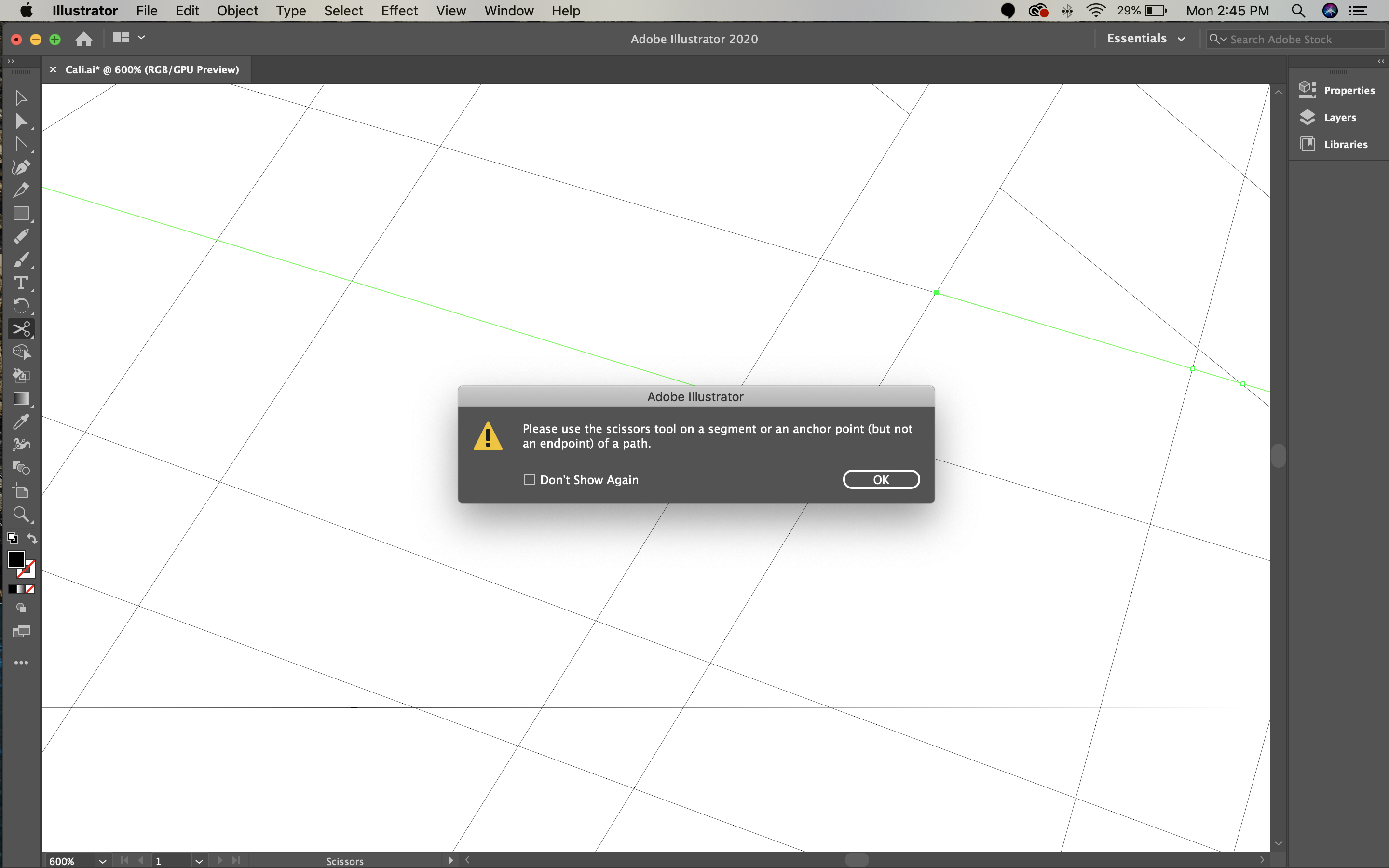 Solved Cannot Delete Path Between Two Anchor Points Adobe Product