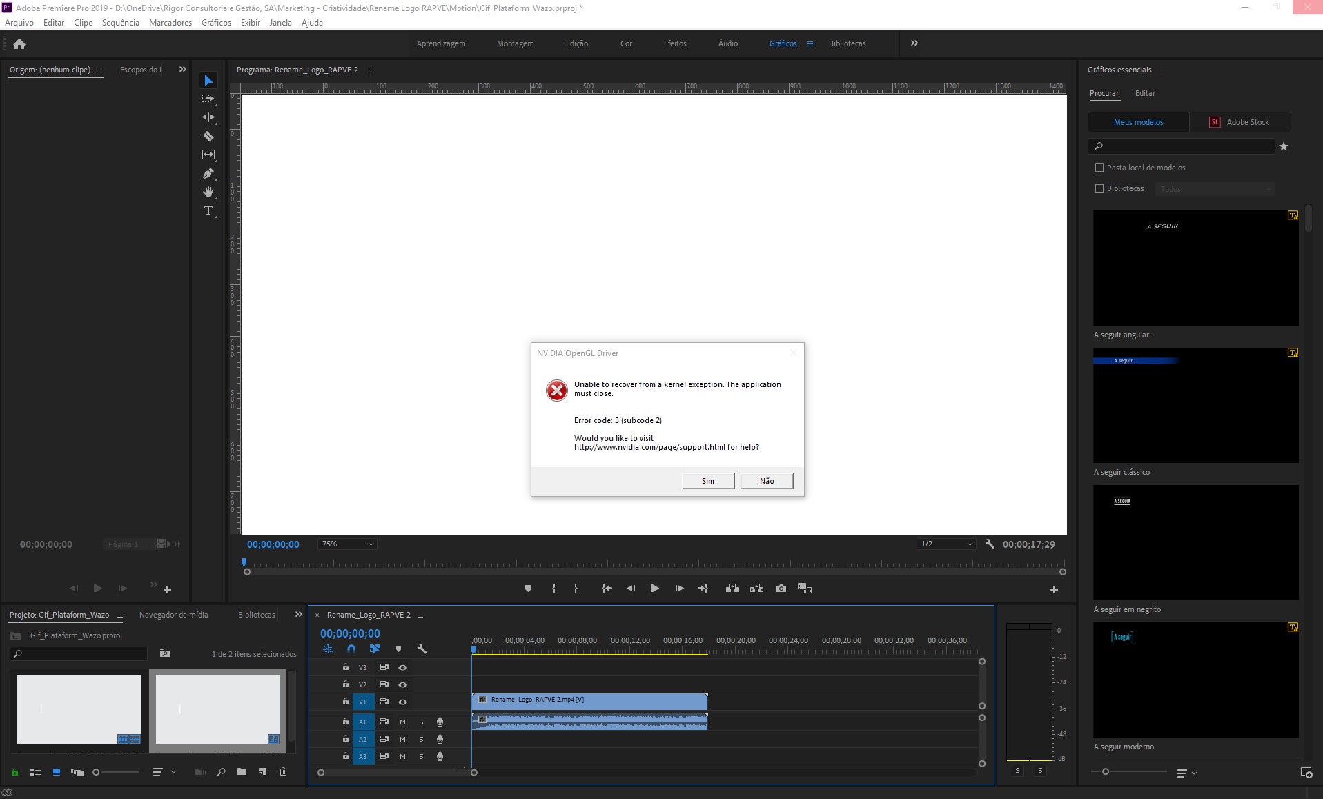 Premiere Pro 2019 - crash - Adobe Community - 10688503