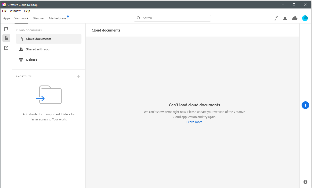 Solved: Unable to load my cloud documents in CC and XD. - Adobe Community - 11494066