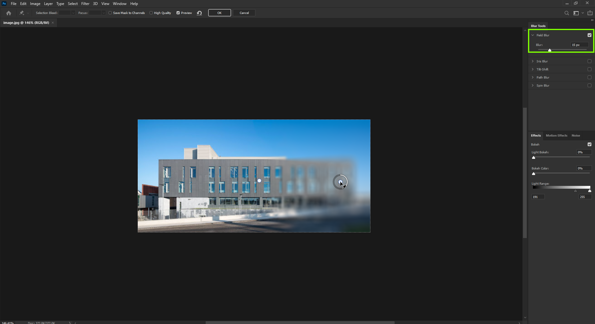 Blurry effect - Adobe Community - 11503959