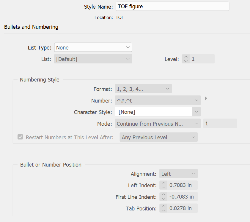 right-aligning figure numbers in table of figures - Adobe Product ...