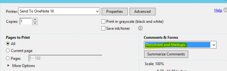 Print "Comments & Forms" dropdown changing on its... - Adobe Product ...
