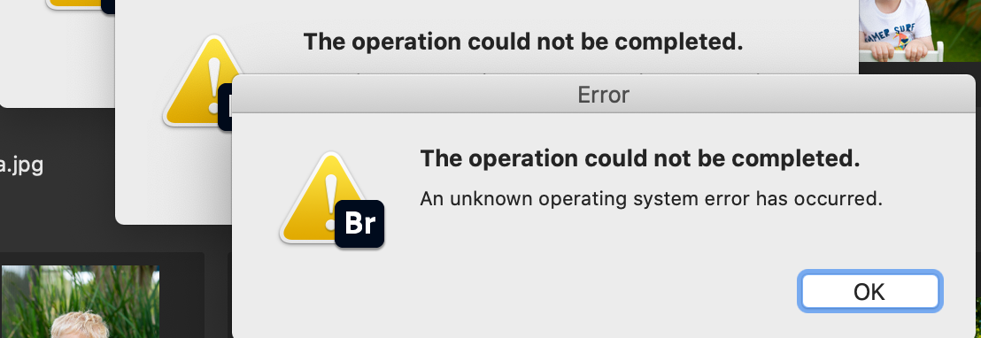 Bridge error message - Adobe Community - 11520191