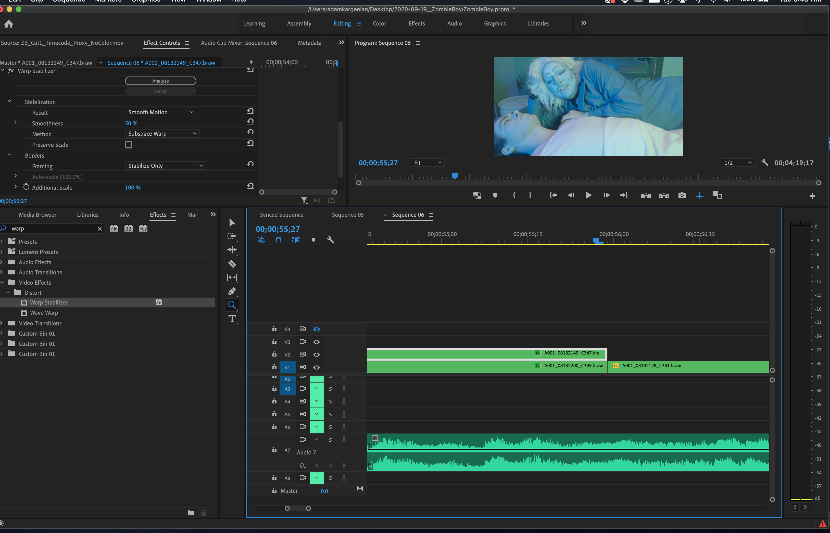Re: Warp Stabilizer Creating Black Frame at the en... - Adobe Community ...