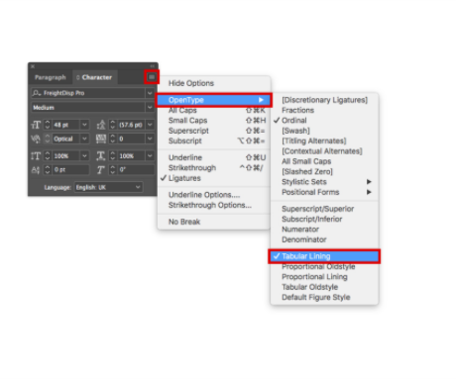Solved: OpenType Feature > Figure Style > Tabular Lining a... - Adobe ...