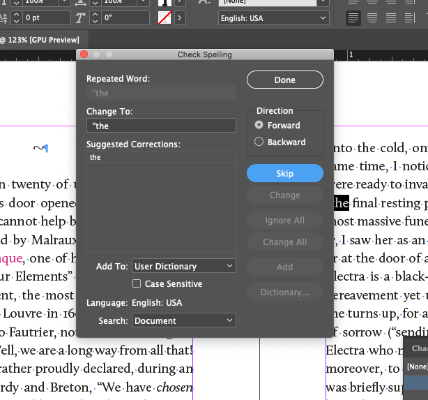 Solved: Spell check in InDesign 2021 including punctuation... - Adobe ...