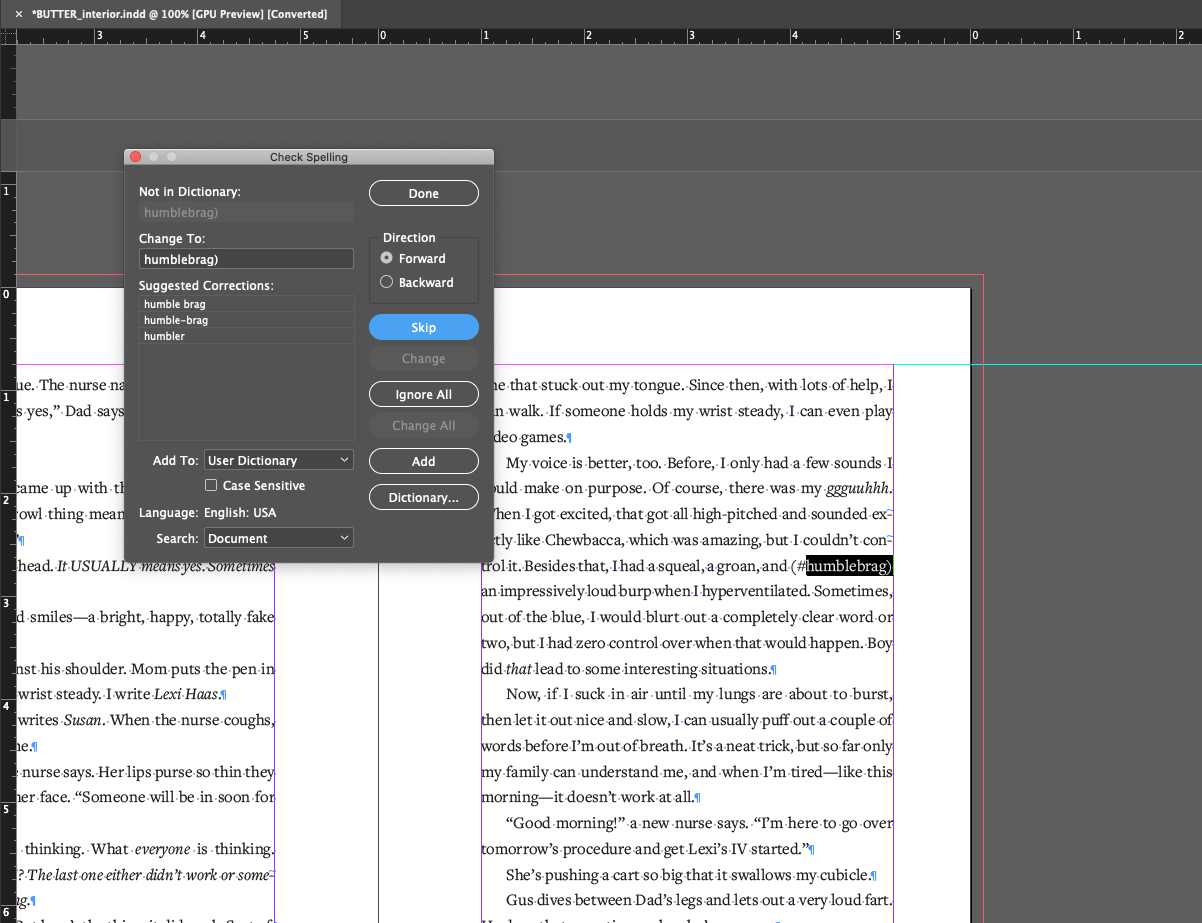 Solved: Spell check in InDesign 2021 including punctuation... - Adobe ...