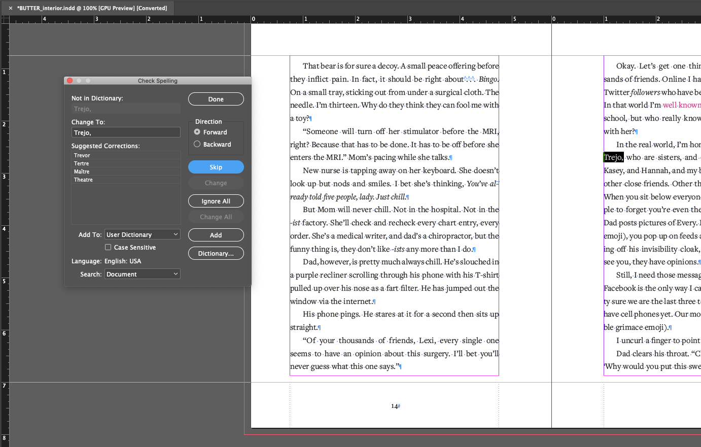 Solved: Spell check in InDesign 2021 including punctuation... - Adobe ...