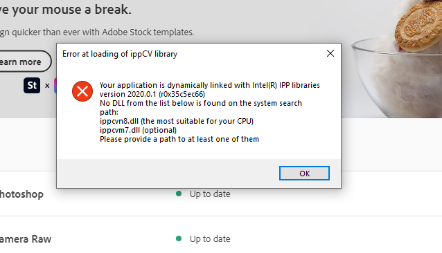error at loading ippCV - Adobe Community - 11570275