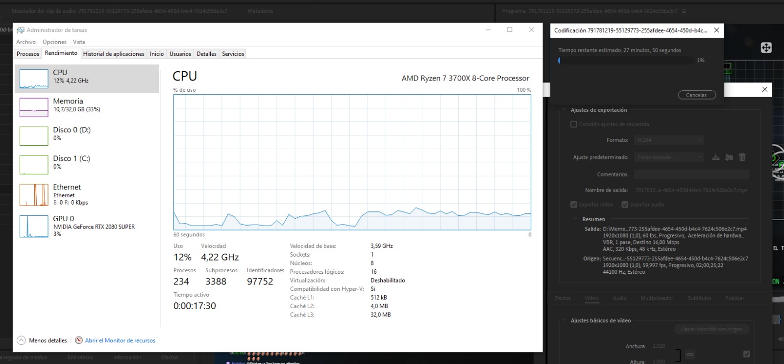 Premiere Pro not using neither my CPU nor the GPU - Adobe Community ...