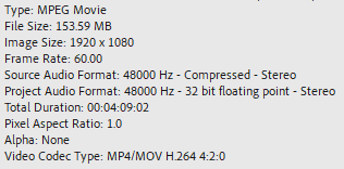 Imported .mp4 File Error: No Preview Playback, No ... - Adobe Product ...