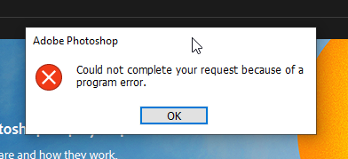 Photoshop 22 error after update - Adobe Community - 11588502