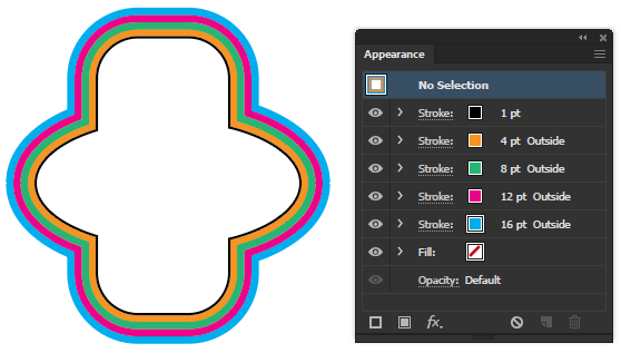 Multiple strokes via Appearance panel: https://hel... - Adobe Product ...