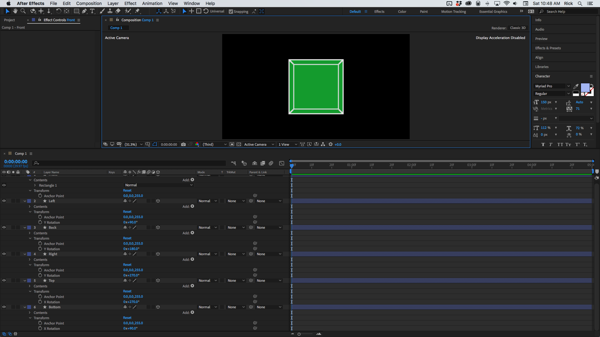 Cube animation with text inside - Adobe Product Community - 11615079