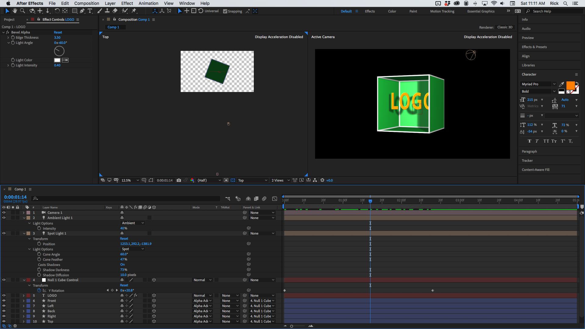 Cube animation with text inside - Adobe Product Community - 11615079