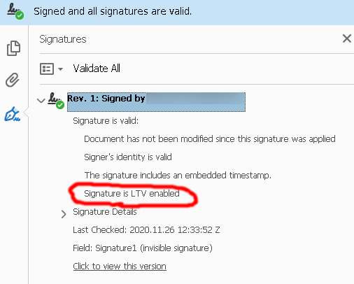 How to include PDF signature's embedded timestamp ... - Adobe Product Community - 11628441