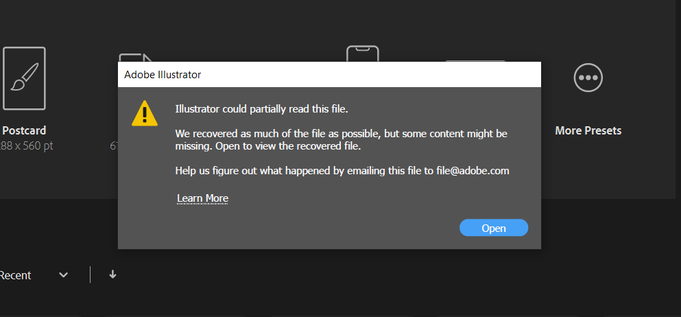 Solved: Help with Corrupted File--Power went out while wor... - Adobe ...