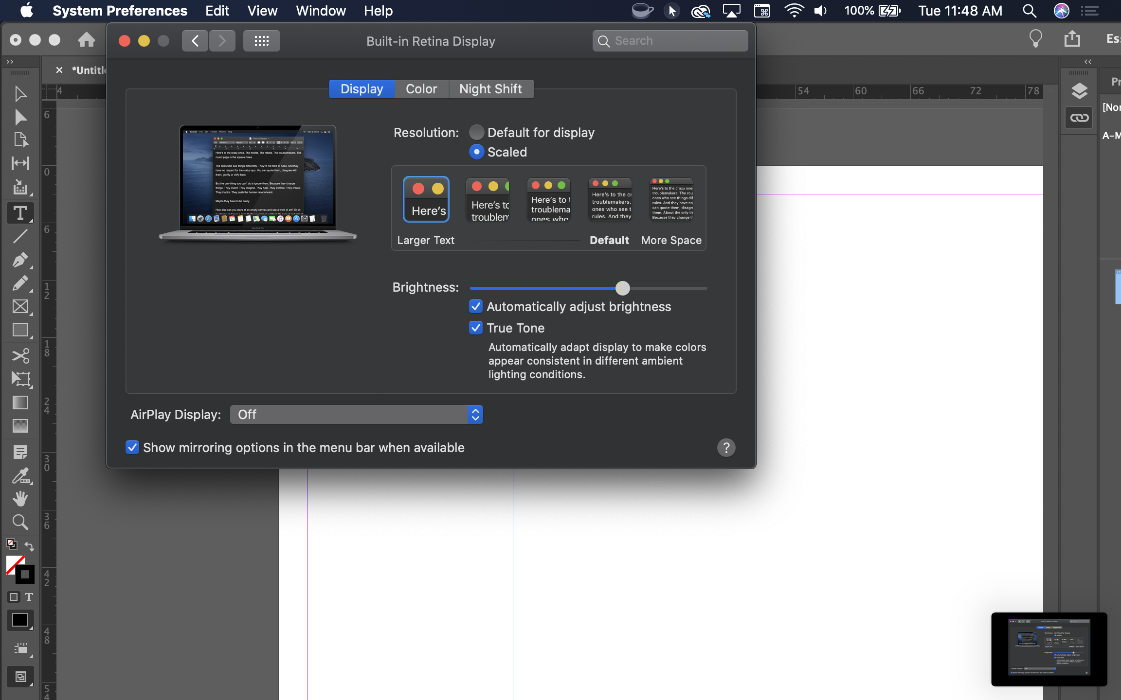InDesign user interface too small - Adobe Support Community - 11656200