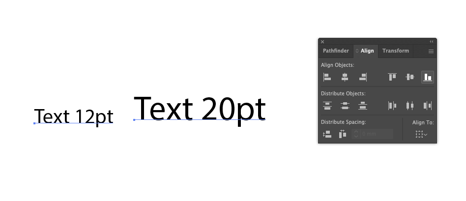 Solved: Align different sized text to the bottom of the te... - Adobe ...