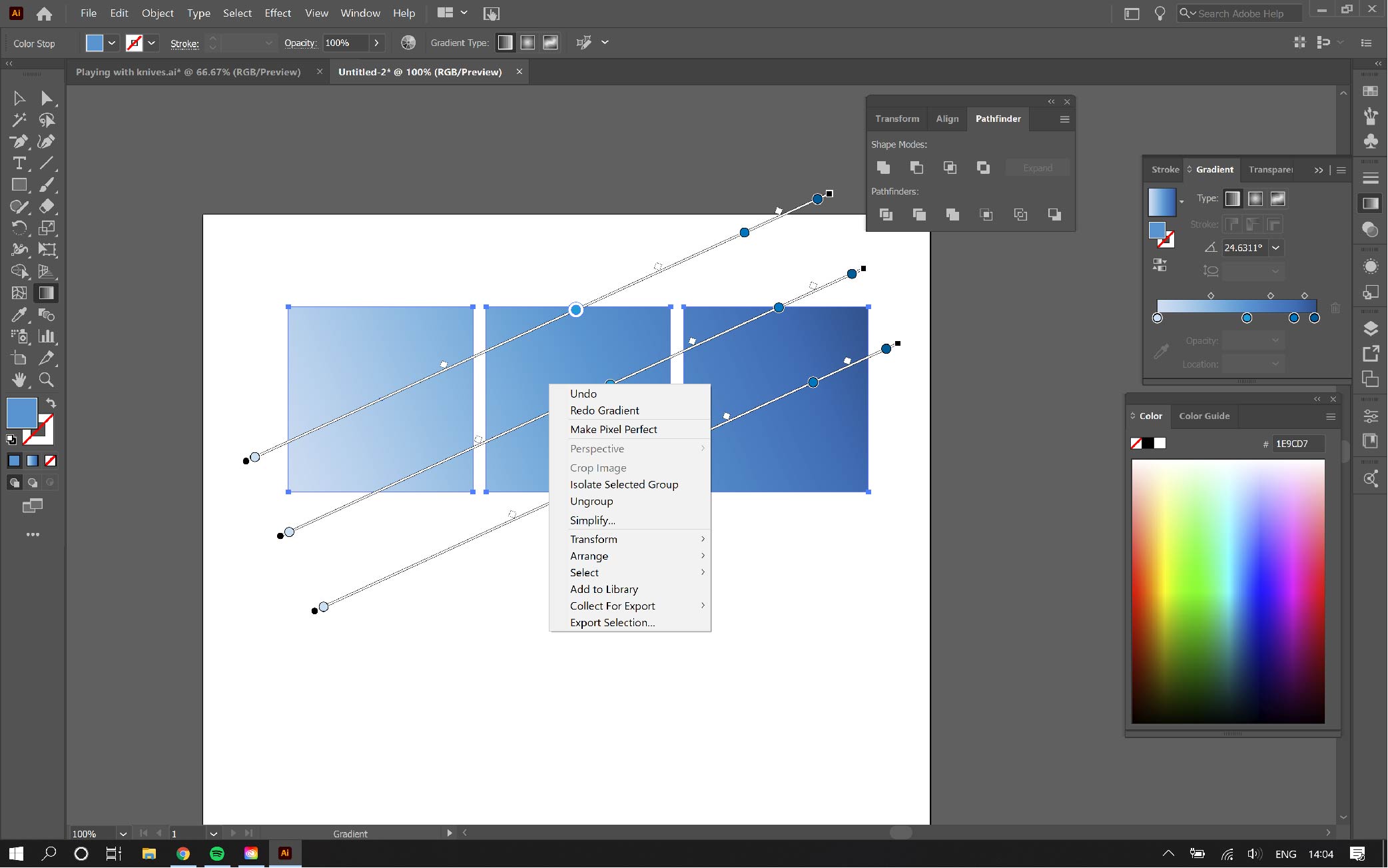 Solved Problems Adjusting Gradient Across Multiple Items Adobe