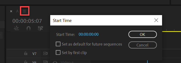 Solved Custom Timecode Start In Sequence Adobe Community 11678304