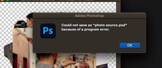 Solved Photoshop Cannot Save File Due To Program Error Adobe Product