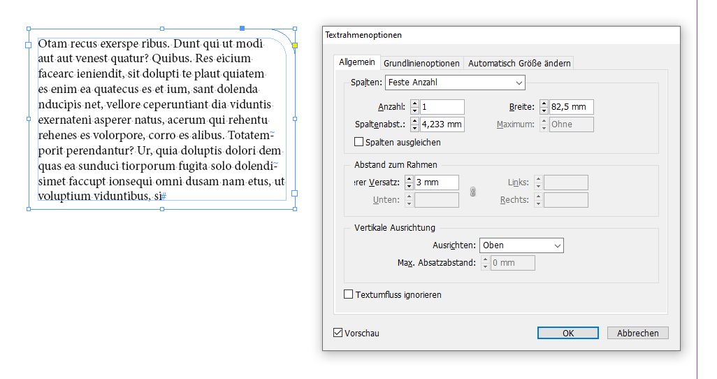 Solved: Text frame inset spacing and rounded corners: will... - Adobe ...
