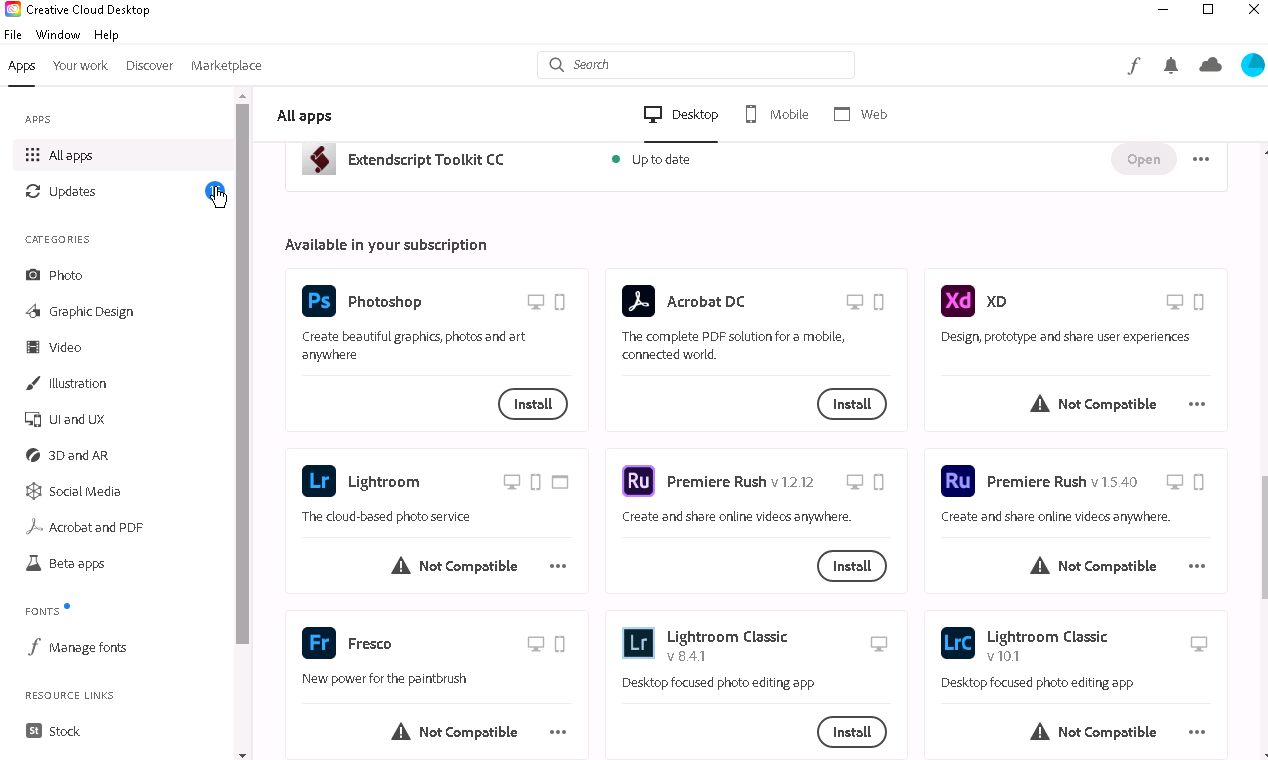 Cannot install Previous Versions of Adobe apps - Adobe Community - 11698906