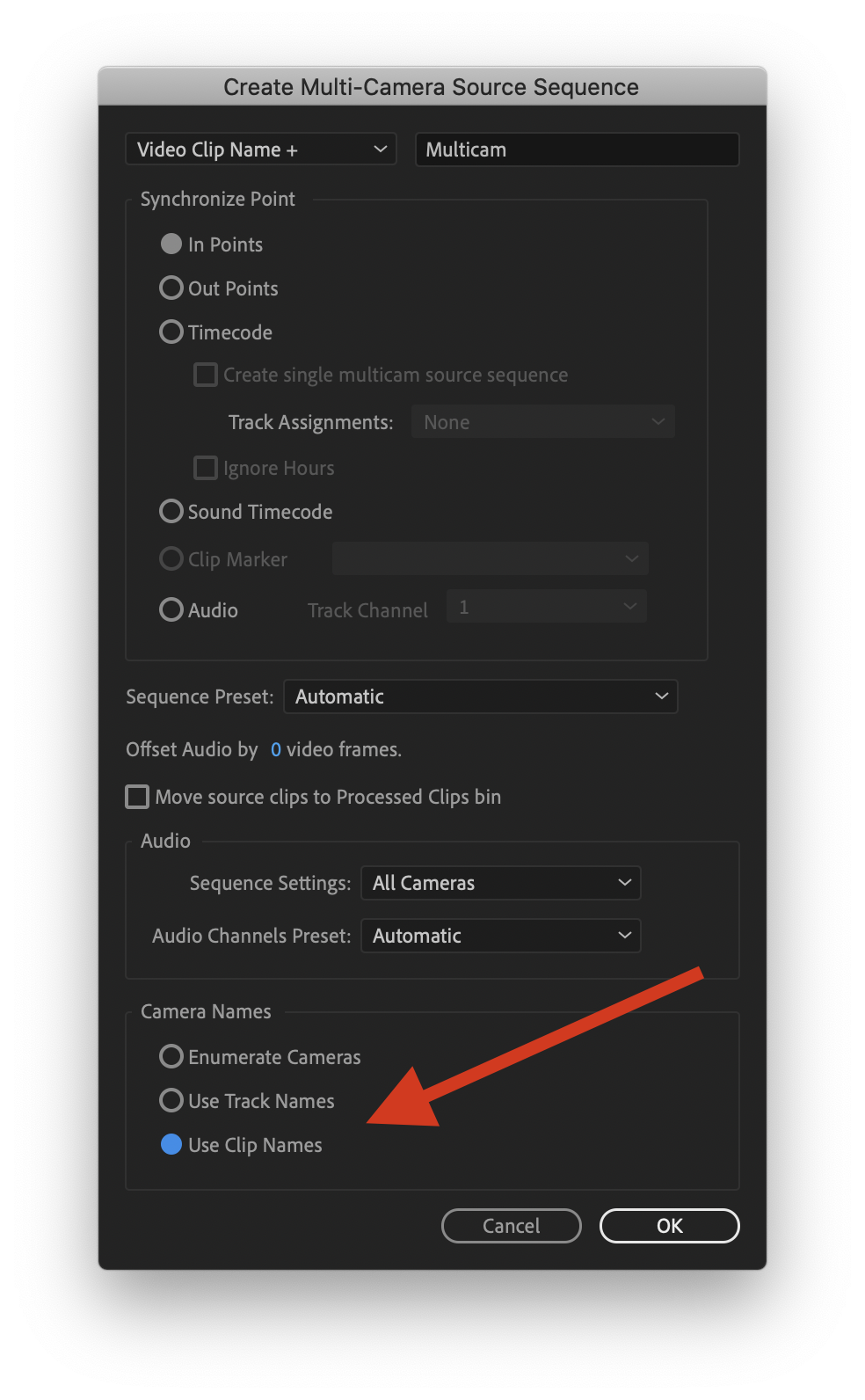Name of video clip in overlay source window - Adobe Product Community ...
