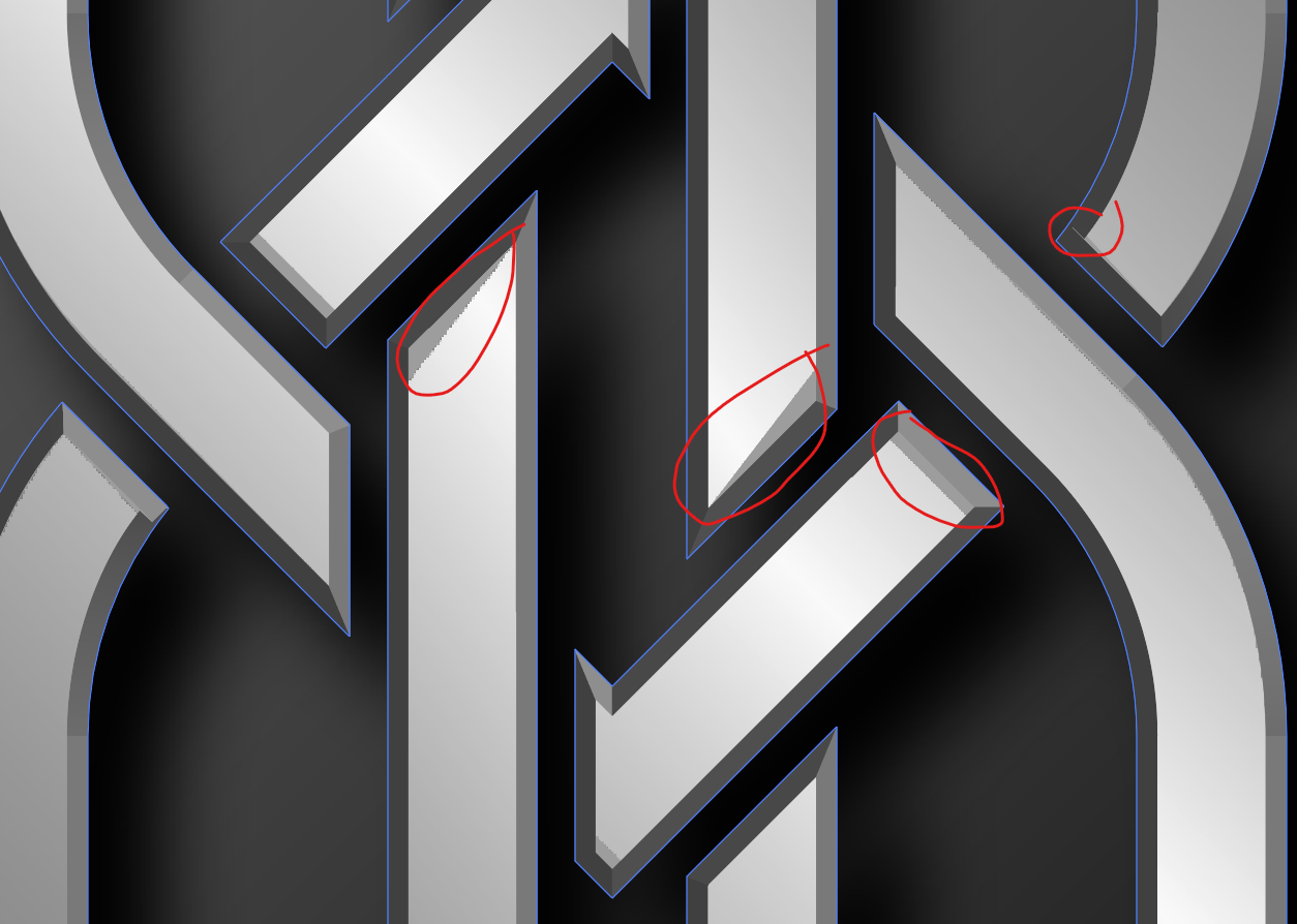 3D Extrude Effect Imprefections and Artefacts - Adobe Support Community ...