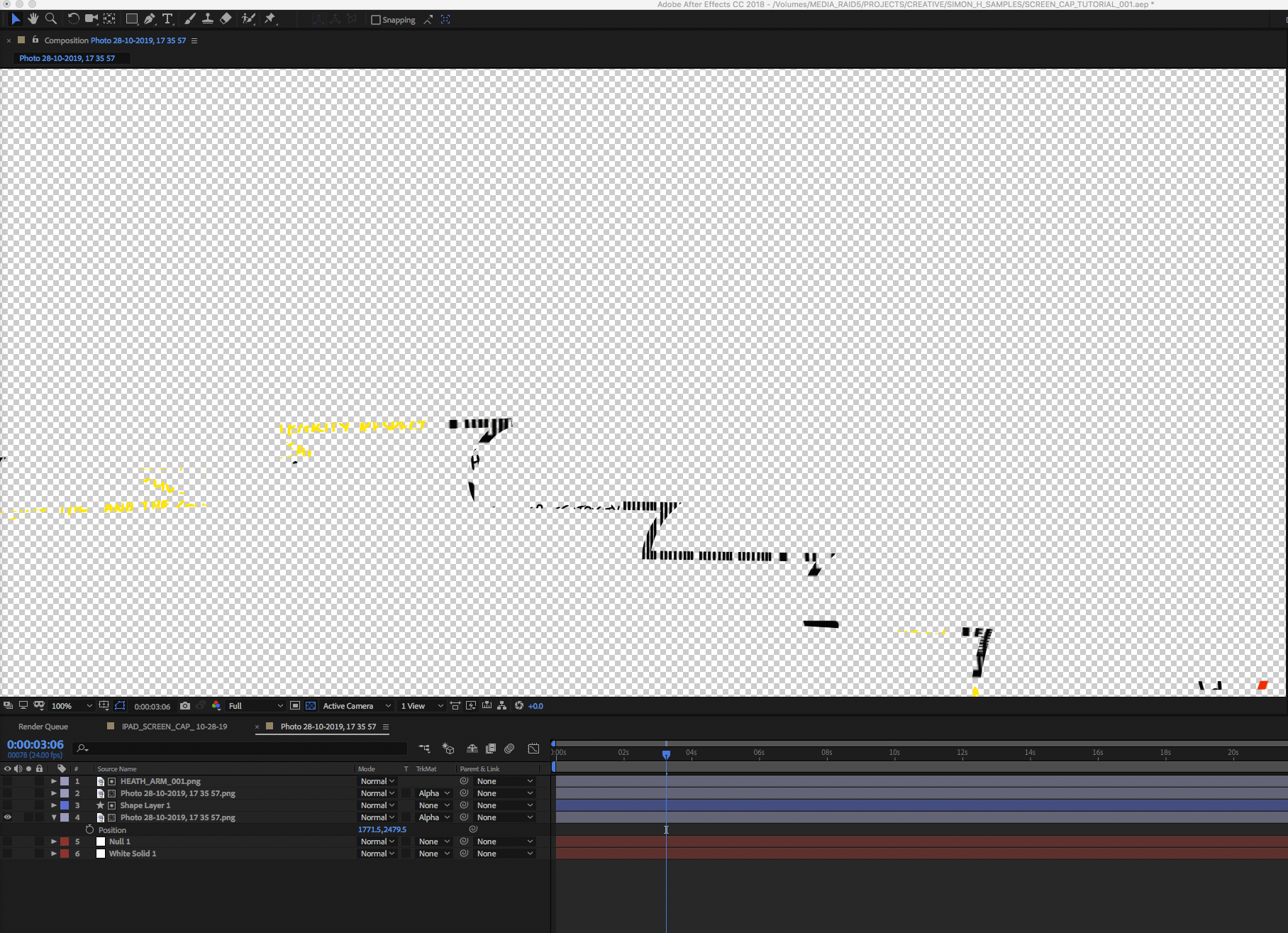 Weird dashes in shape layer track matte in After E... - Adobe Community ...