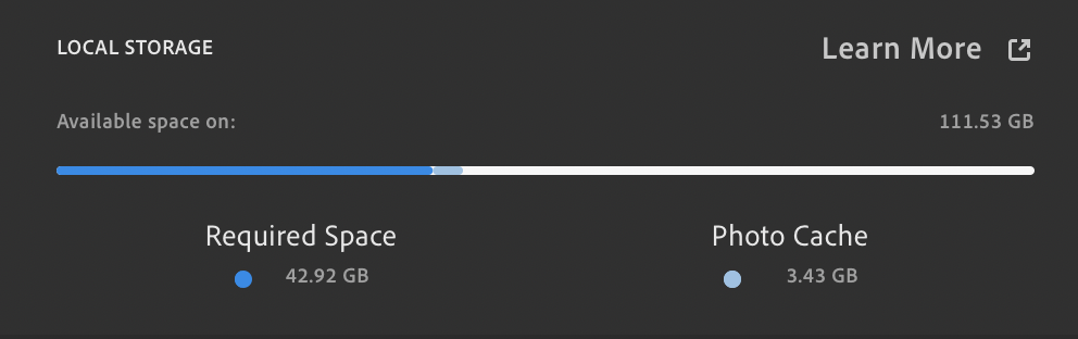 Insufficient storage space - disk has plenty - Adobe Community - 11710245