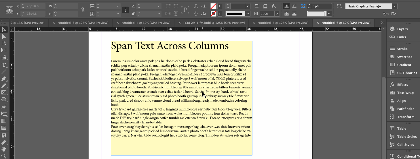 Solved: Span columns not working in ID CC 2019 - Adobe Product ...