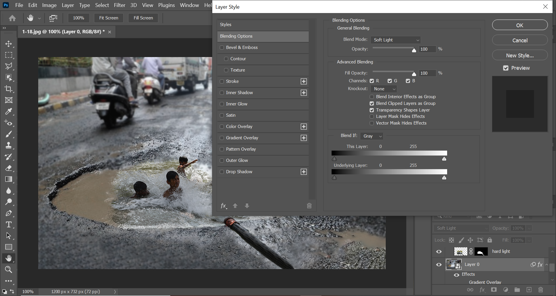 Choosing gradient overlay in layer style makes the... - Adobe Product ...