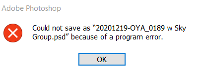 PS error save/export image when a Sky Replacement ... - Adobe Product ...