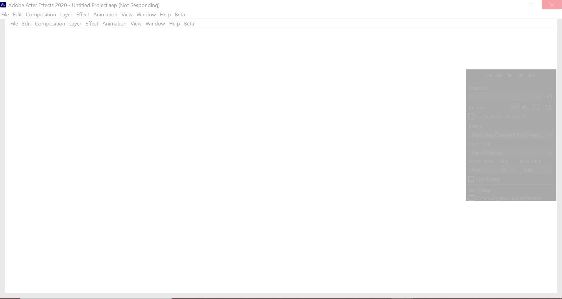 AfterEffects Application not responding - Adobe Community - 11740098