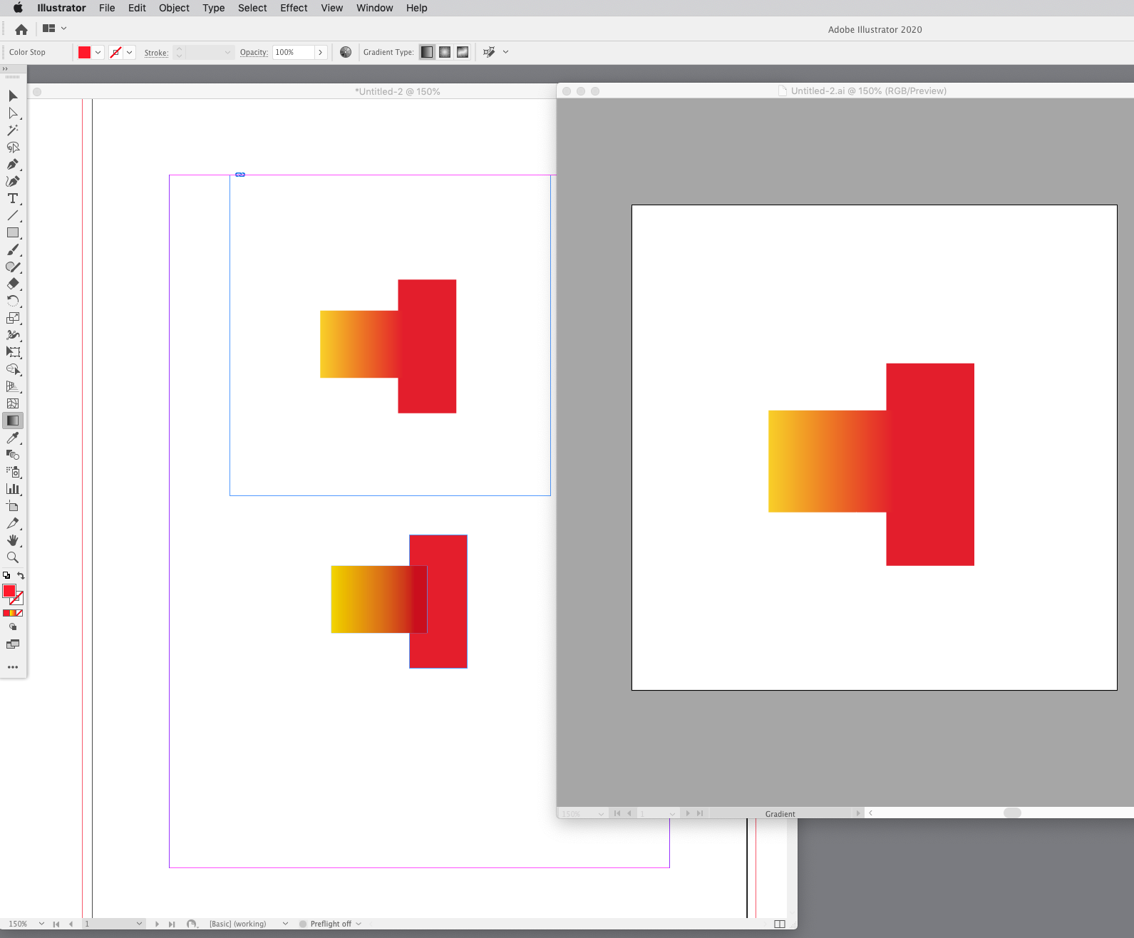 Solved: Illustrator to indesign gradient changes color aft... - Adobe ...