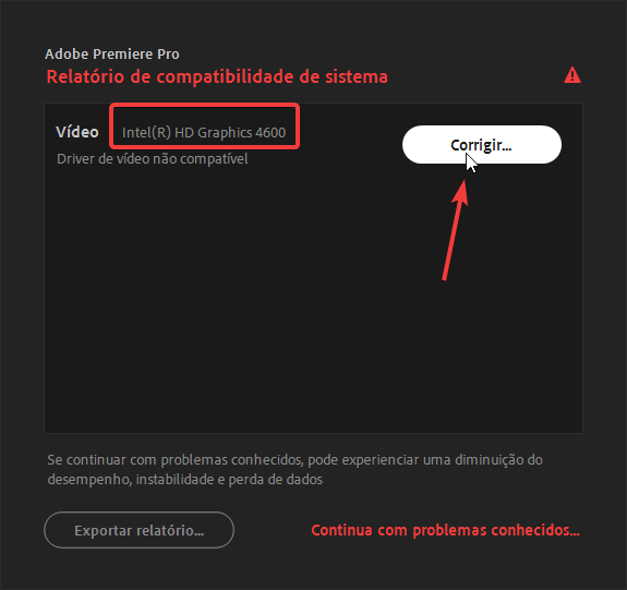 Can't get rid of Intel HD Graphics 4600 Card compa... - Adobe Community ...