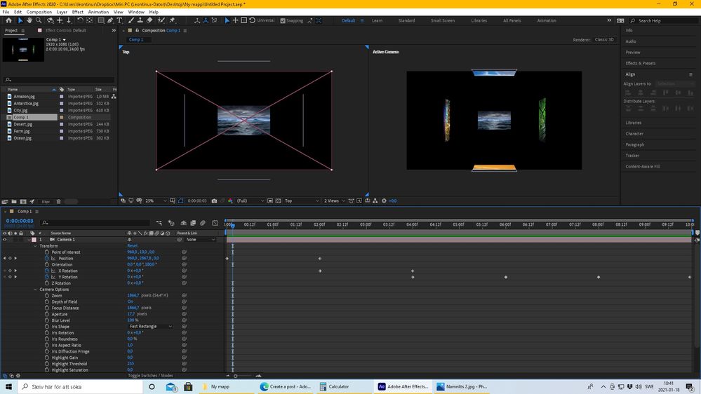 Camera's Orientation Acting Weird During Animation - Adobe Product Community - 11761520