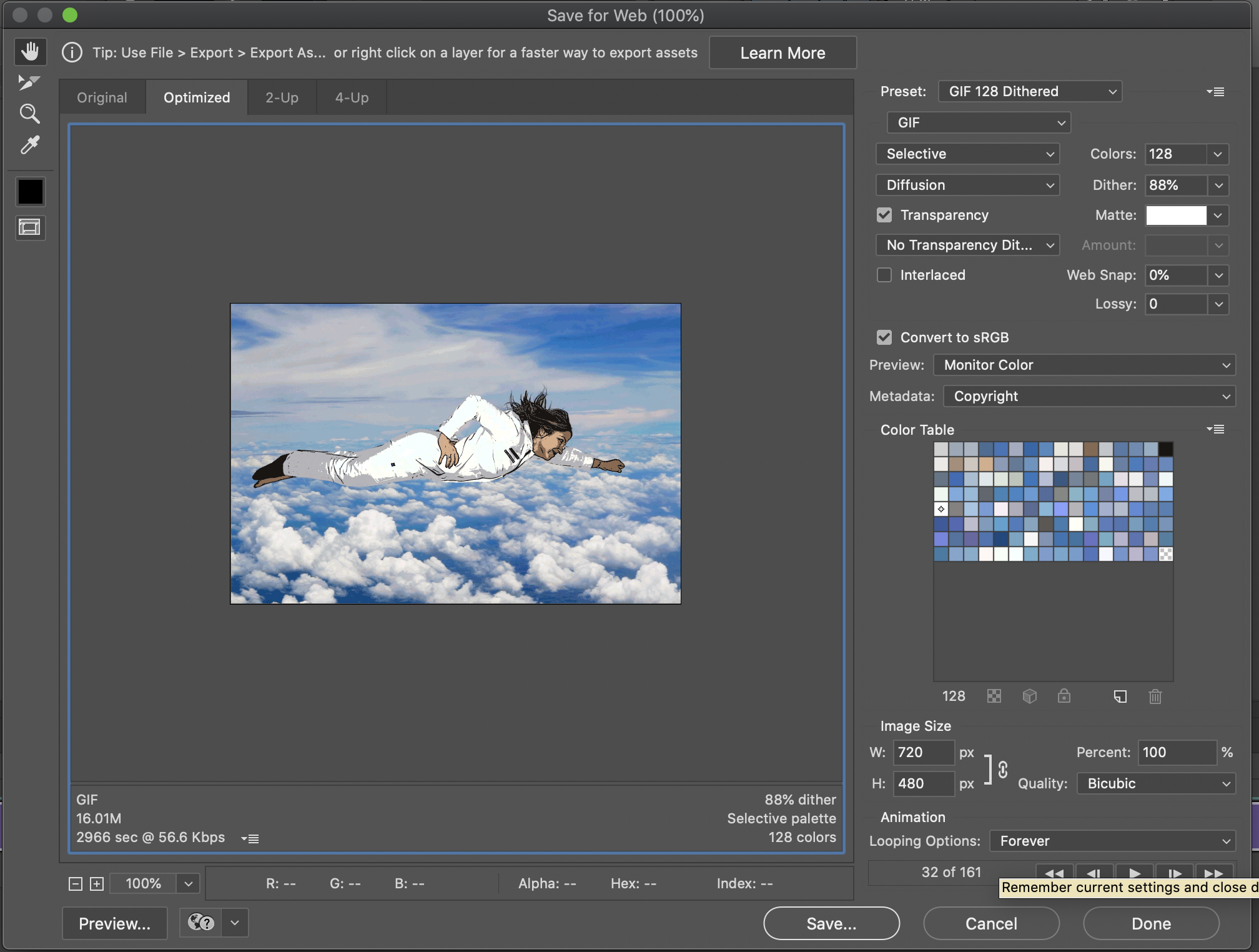 PS 2020 exporting GIF creates large file - Adobe Community - 11766730