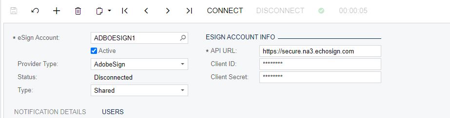 Acumatica eSign integration with Adobe Sign - Unab... - Adobe Product Community - 11768994